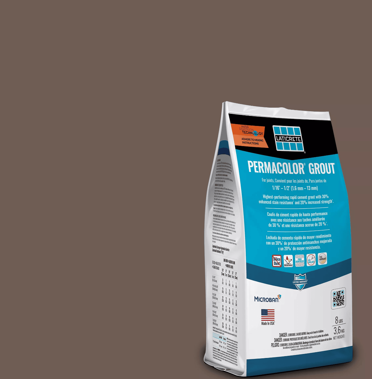 LATICRETE - PERMACOLOR GROUT CHESTNUT BROWN 66 - 8LB